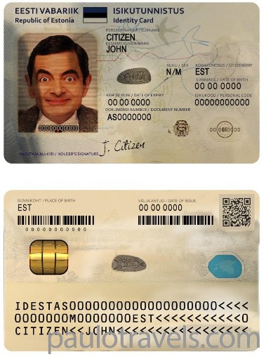 Estonia ID template in PSD format, fully editable 2018-present