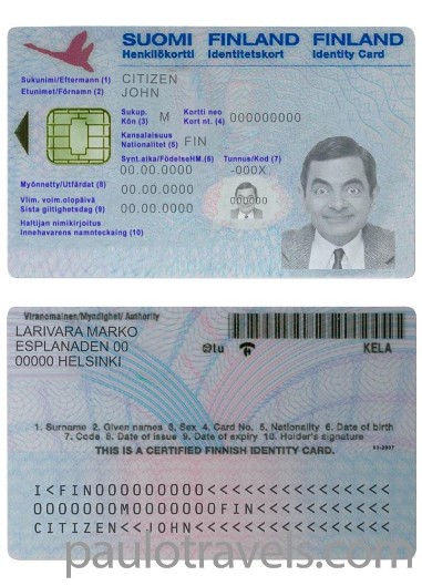 Finland ID card version 2 PSD template