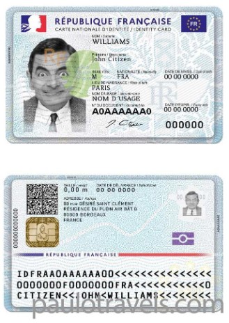 France national ID card template in PSD format, fully editable 2021 ...