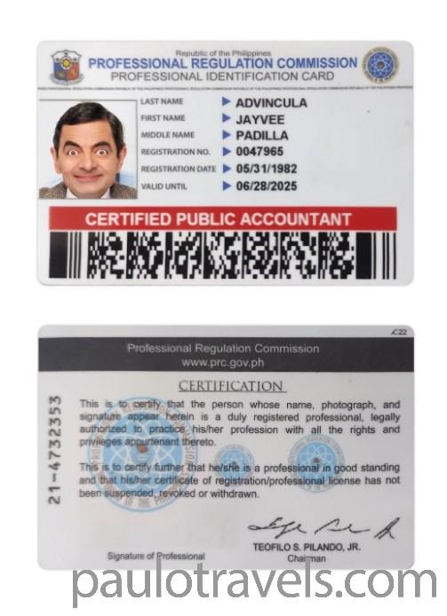 Philippines professional ID card PSD template
