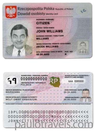 Poland ID template in PSD format, fully editable 2021-present