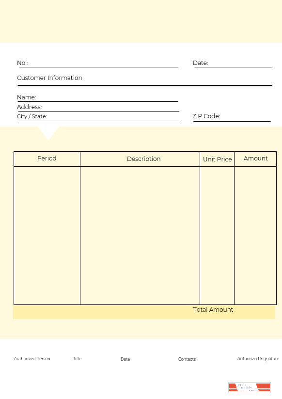 Editable Commercial Sales Invoice Template PSD template