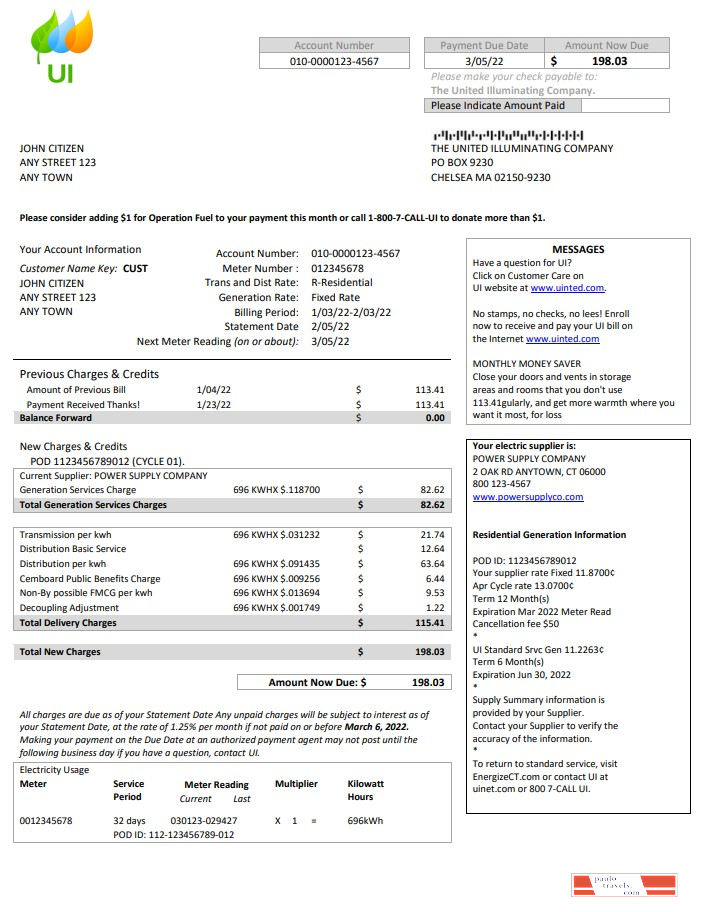 USA Massachusetts Chelsea UI The United Illuminating Company utility ...